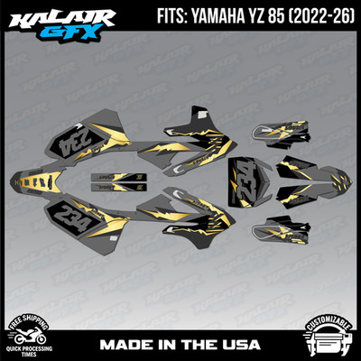 Graphics Kit for Yamaha YZ85 YZ 85 (2022-2026) Vintage - GOLD | eBay