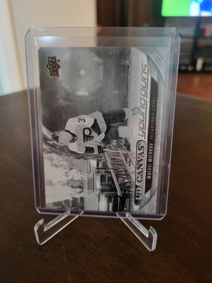2024-25 UPPER DECK MATVEI MICHKOV YOUNG GUNS CANVAS BLACK AND WHITE # ...