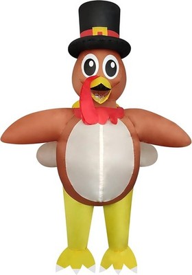 Inflatable Turkey Costume Halloween Cosplay Blow-Up Outfit for Adult ...