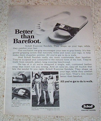 1971 vintage ad page - Scholl Exercise sandals shoes Print advertising ...