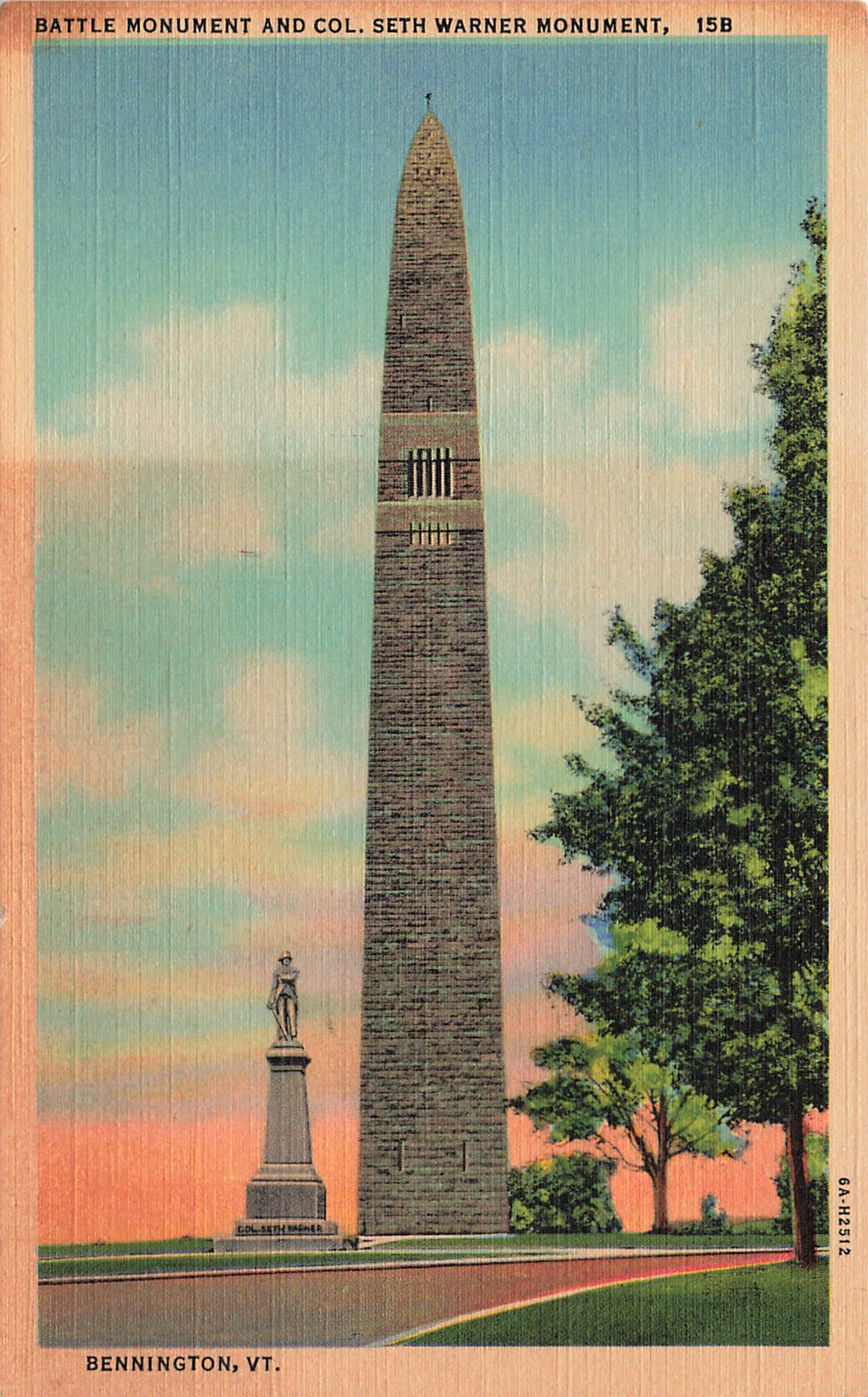 Postcard Battle Monument And Col.Seth Warner Bennington VT. 773 | eBay