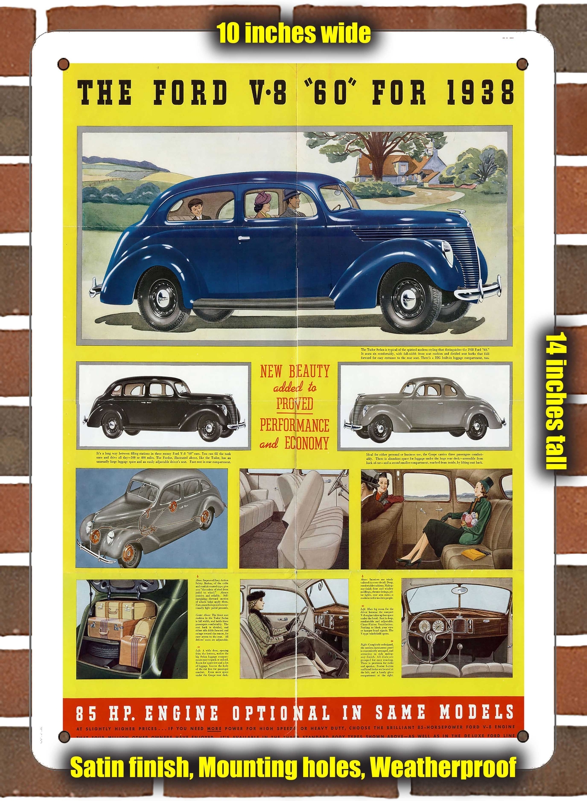 Metal Sign - 1938 Ford 60 (Sign Variant #4) | eBay