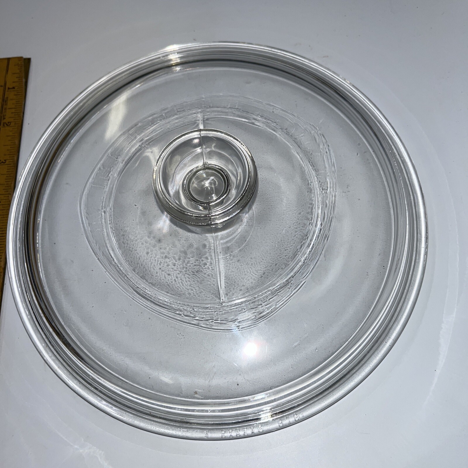 Pyrex G1C clear round ribbed glass replacement lid 8-3/4" fits 2.5 qt ...
