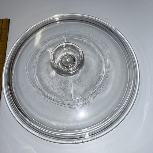 Pyrex G1C clear round ribbed glass replacement lid 8-3/4" fits 2.5 qt ...