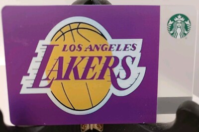 STARBUCKS CARD 2016 " LA LAKERS " CREATE YOUR OWN CARD 🏀 LASER PRINTED ...