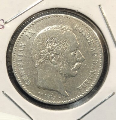 1875(h)HC/CS DENMARK 1 KRONE SILVER COIN-CHRISTIAN IX-KM#797.1 | eBay
