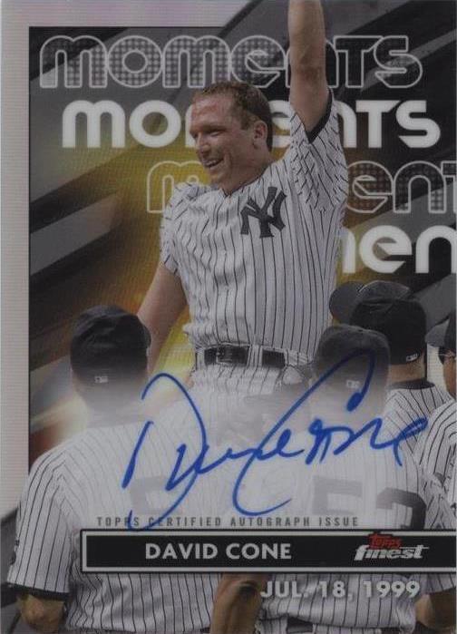 2023 Topps Finest - Finest Moments Autographs David Cone #FMA-DC (AU ...
