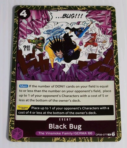 Black Bug OP06-077 R One Piece Card Game CCG Wings of Captain - English ...