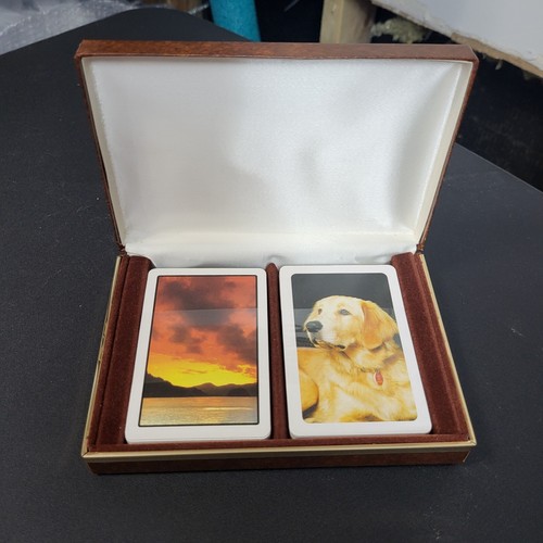 Sealed Vintage Playing Card Bridge Set Double Deck Gift Set Golden ...