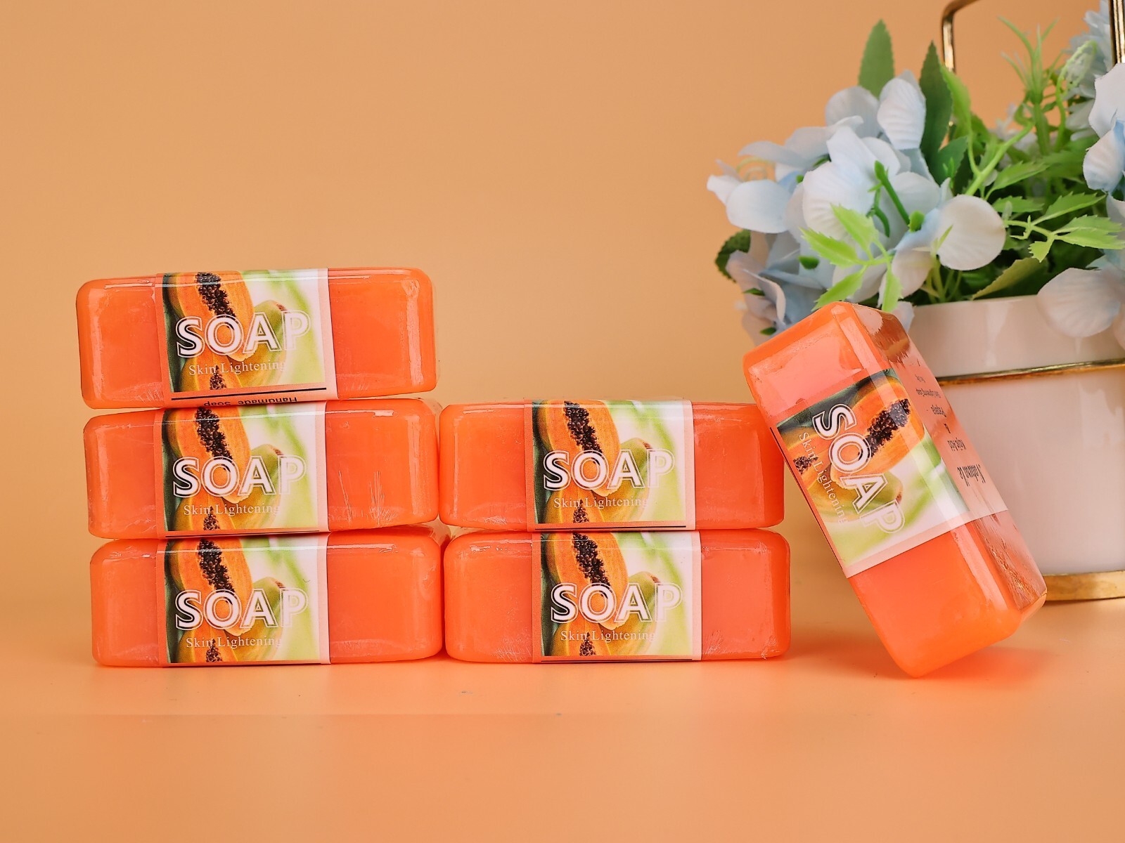 [ PACK OF 3 ] KOJIC ACID SKIN BODY FACIAL BLEACHING LIGHTEN PAPAYA SOAP ...