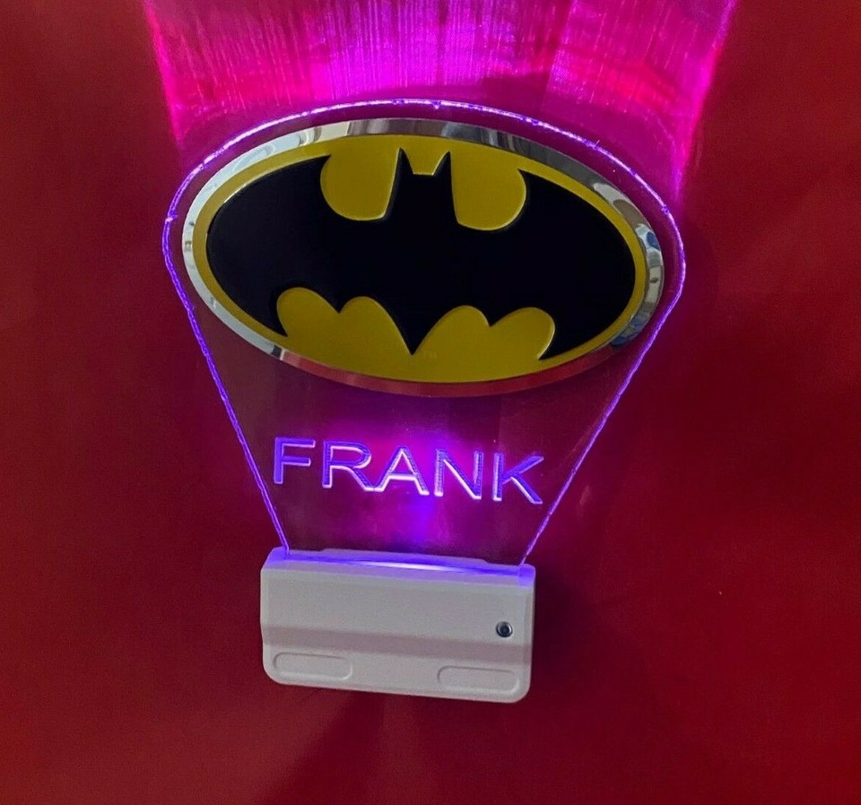 Batman Superheroes Night Light Personalized LED Plug In With Dusk to ...