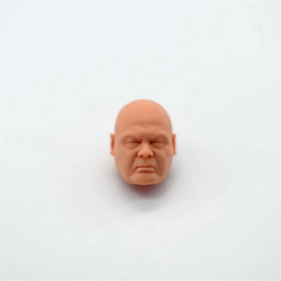 Blank 1/18 Scale Man Boss Kingpin Head Sculpt Unpainted Fit 3.75 ...