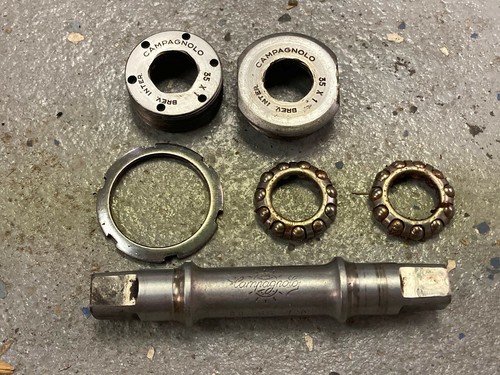 Campagnolo French 35x1 bottom bracket 68-SS-120 complete. 112 mm length ...
