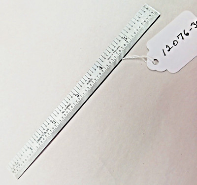 Union Tool Co. Machinists 6" Steel Rule / Scale 1/64", 1/32", 10ths ...