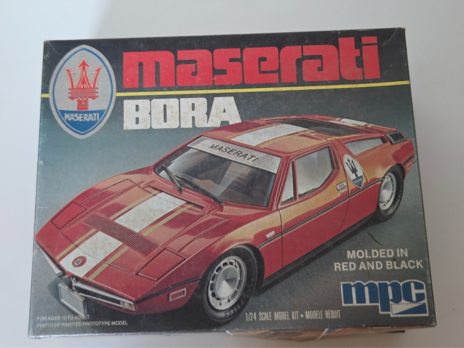 MPC Maserati Bora 1:24 Scale Plastic Model Kit Box With Loose Parts | eBay
