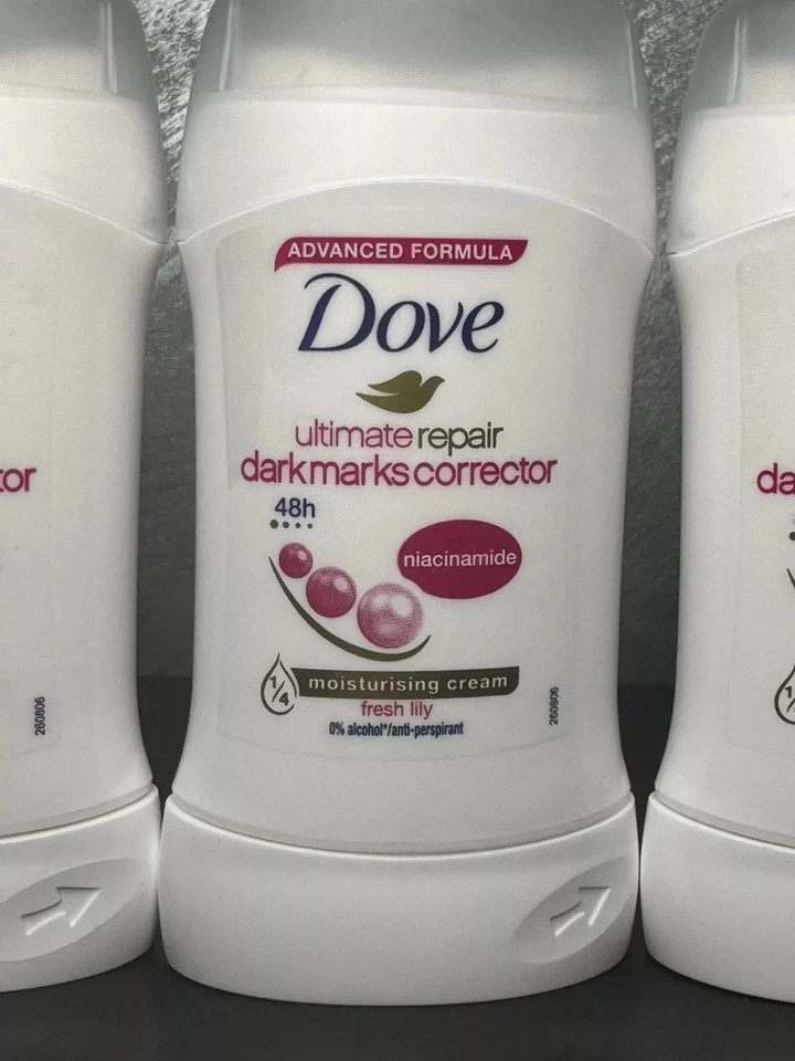 6 x 40g Dove Stick Ultimate Repair Darkmarks Corrector Moisturising ...
