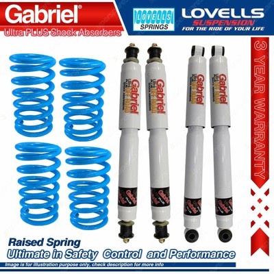 F+R Raised Gabriel PLUS 50mm Raised Shock Coil Spring for Patrol GU Y61 ...