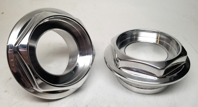 Polished Billet Aluminum Hex Center Hub Caps for BBS RS RC -Large ...