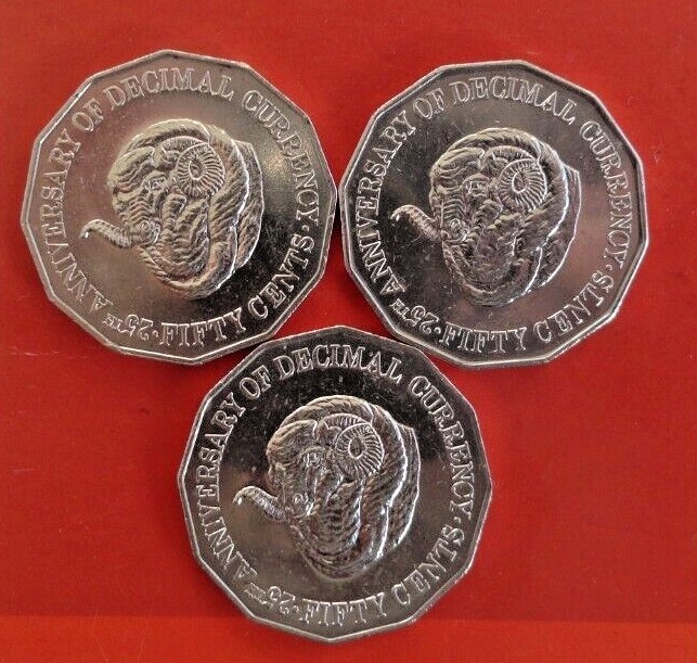 1991 Ram's Head 50c Almost Uncirculated( aUNC) Coin | eBay