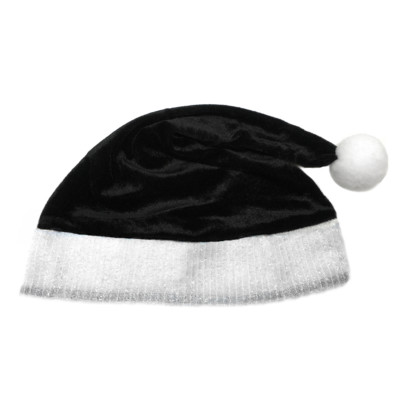 Child Black Plush Santa Hat ~ FUN XMAS, CHRISTMAS, HOLIDAY, COSTUME ...