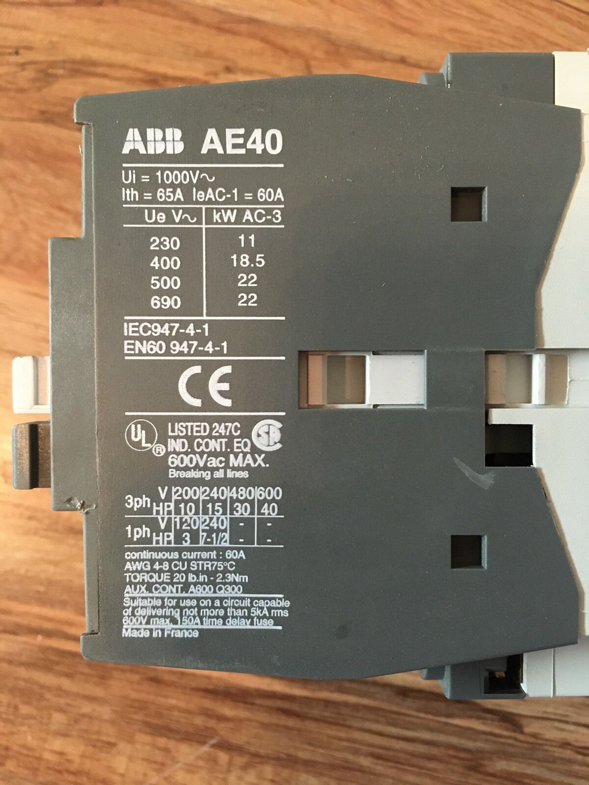 ABB AE40-30-R81 Contactor AE4030R81 | eBay
