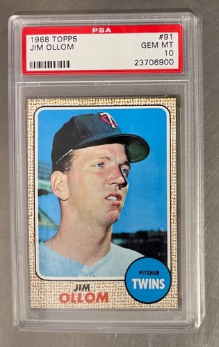 1968 Topps #91 Jim Ollom PSA 10 Low Population Free S/H | eBay