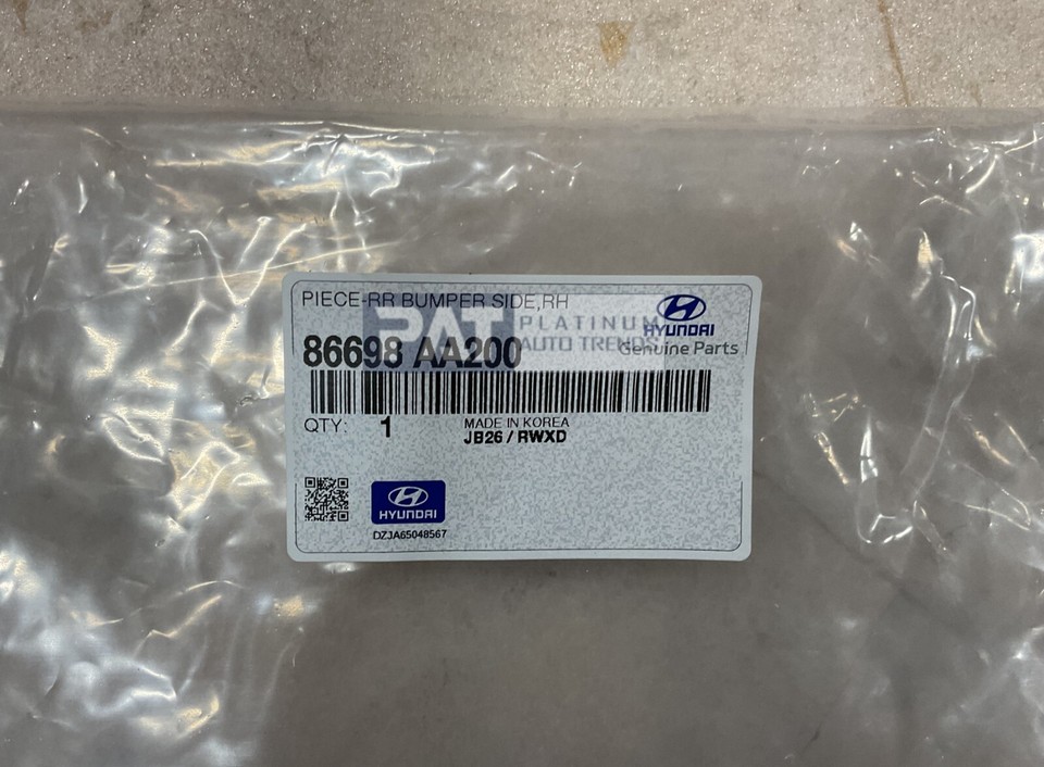 GENUINE HYUNDAI ELANTRA 2021-2023 REAR BUMPER OUTER CHROME STRIP RH ...