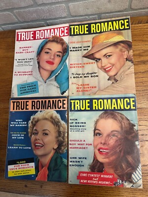 Vintage 1950s True Romance Stories Teenage Pulp Fiction Magazines Lot ...