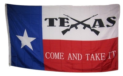 3x5 State of Texas Come and Take It Crossed Rifles Rough Tex Knitted ...