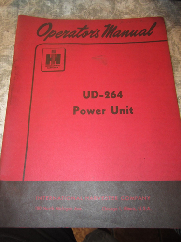 1952 IH International U-264 Power Unit Engine Operators Manual 61 PAGES ...