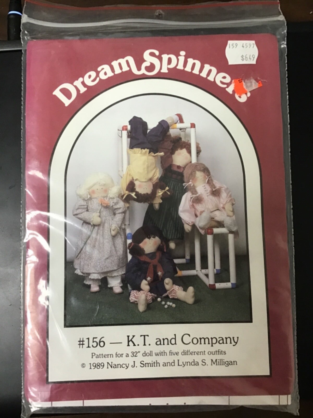 VTG Dream Spinners 156 K.T. & Co. 32" Rag Doll & Clothes 5 OUTFITS ...
