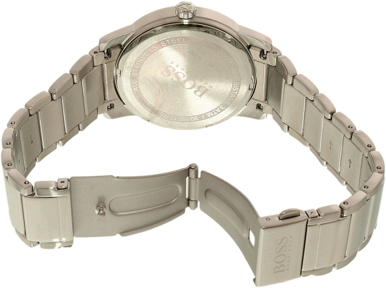 NWT🌎 Hugo Boss 1513402 Classic Silver Tone Stainless Steel Blue Dial ...