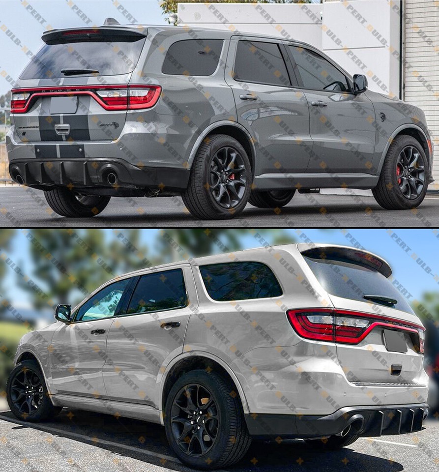 GLOSS BLACK SHARK FIN REAR BUMPER DIFFUSER FOR 2011-2025 DODGE DURANGO ...