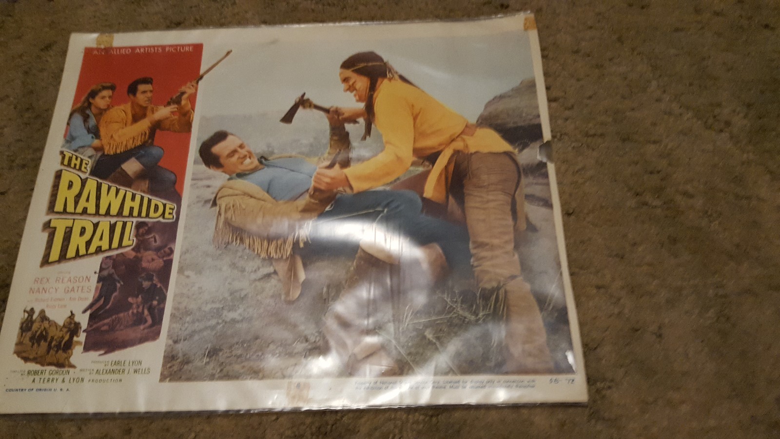The Rawhide Trail Lobby Card 1958 #6 Native American Indian Western | eBay