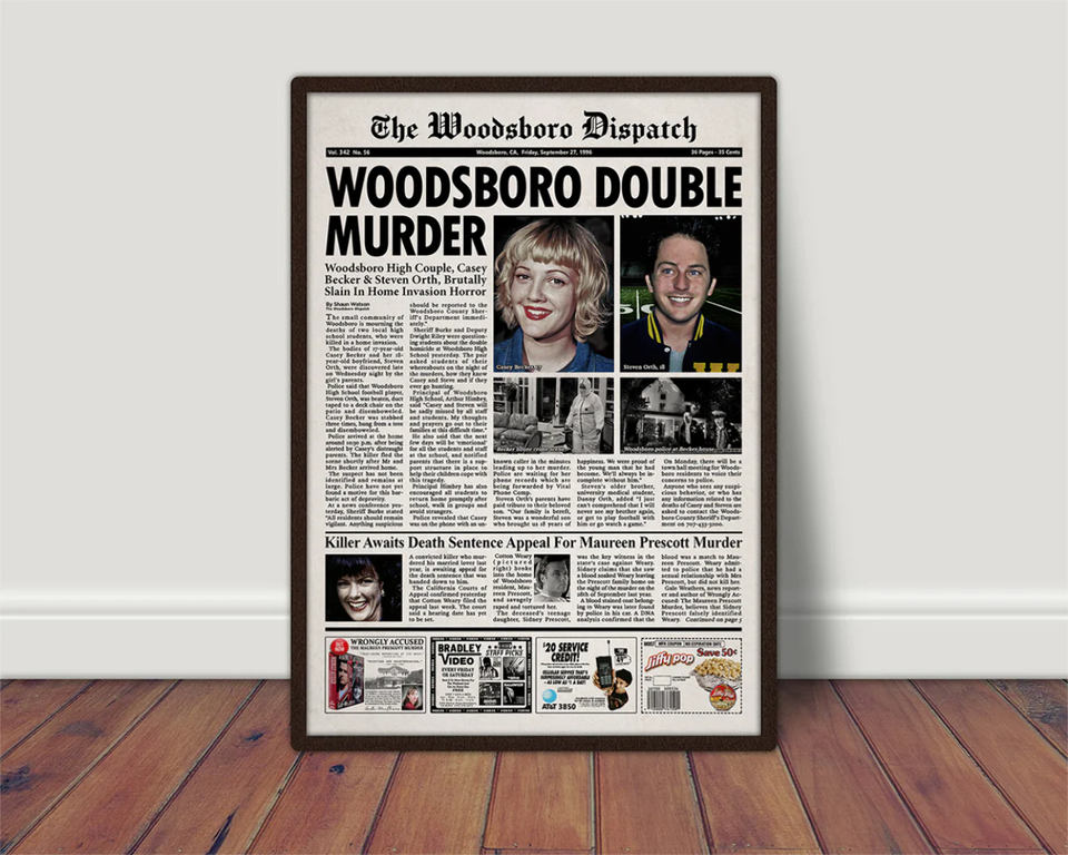 Scream Casey Becker Newspaper poster print | eBay