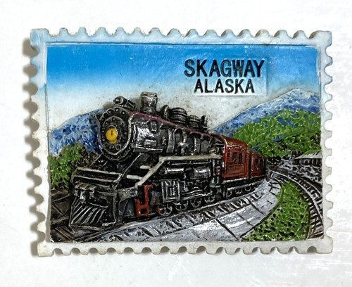 Skagway Alaska Train 3D Postage Stamp Fridge Magnet Resin 2.25 ...