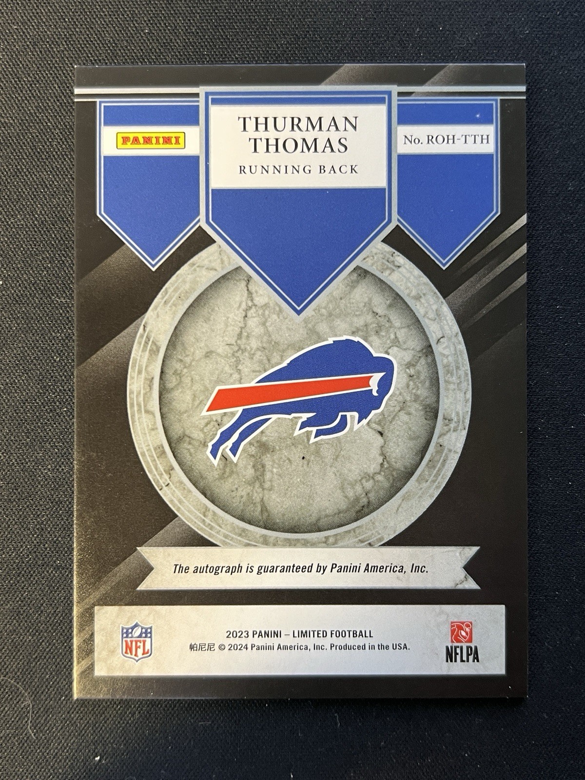 2023 PANINI LIMITED Thurman Thomas Ring of Honor Auto /15 | eBay