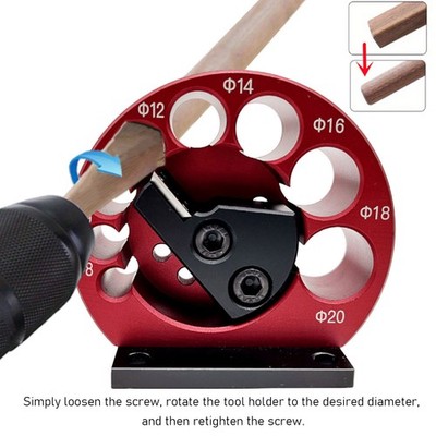 Round Dowel Maker Adjustable Electric Drill Milling Dowel Tool With 8 ...