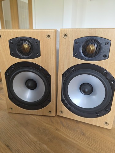 MONITOR AUDIO BRONZE B1 MMP 2 TECHNOLOGY BOOKSHELF SPEAKERS PAIR LIGHT ...