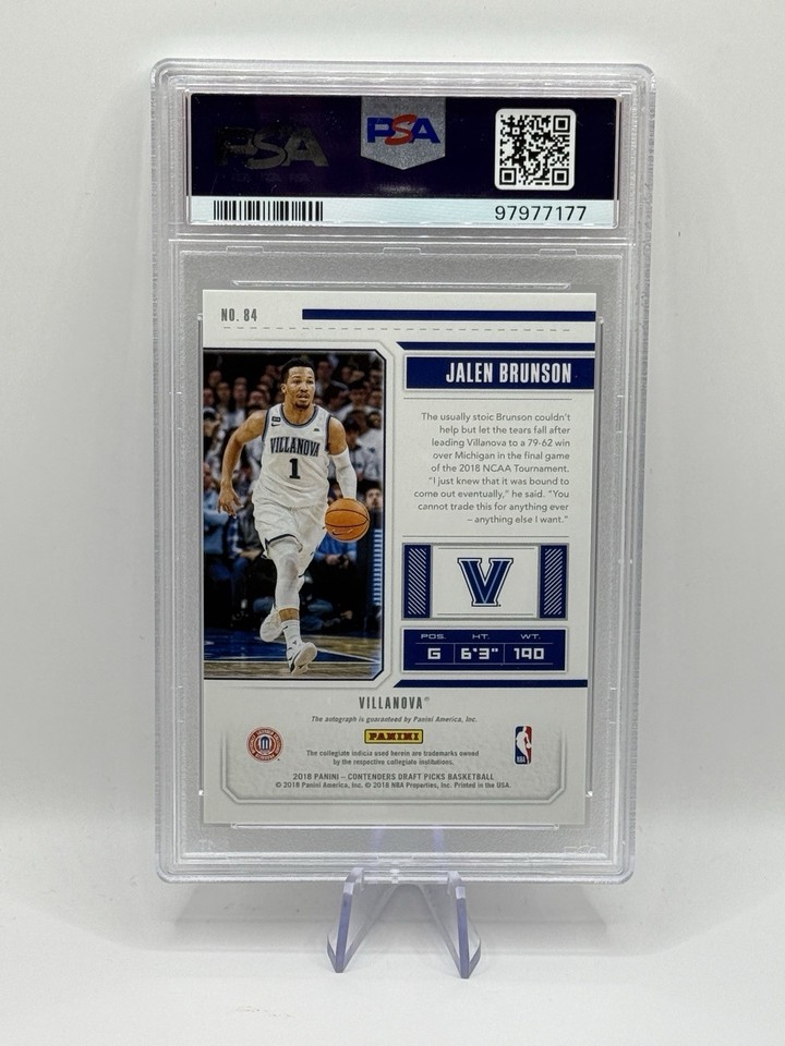 2018 Panini Contenders Draft Picks JALEN BRUNSON Auto Draft Ticket PSA ...