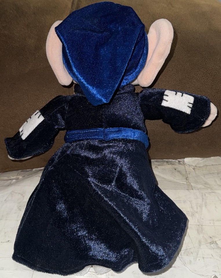 Disney Store Dopey Plush Stuffed Doll Small Blue Robe Soft Toy Dwarf ...