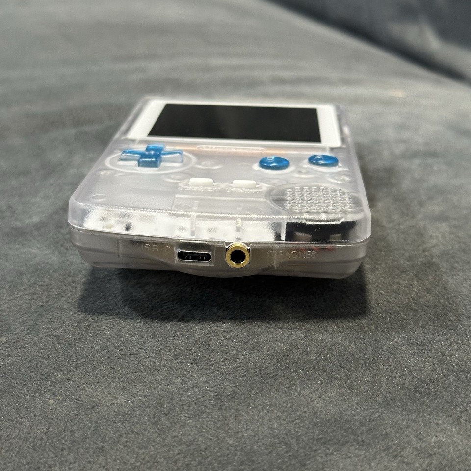 Game Boy Color FPGBC Console - IPS Screen + USB-C Rechargeable White ...