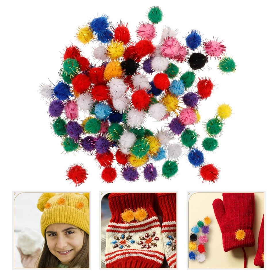 500Pcs Craft Poms Fluffy Balls Mixed Colors for DIY Creative Crafts ...