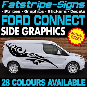 to fit FORD TRANSIT CONNECT GRAPHICS STICKERS STRIPES VAN M SPORT ST ...