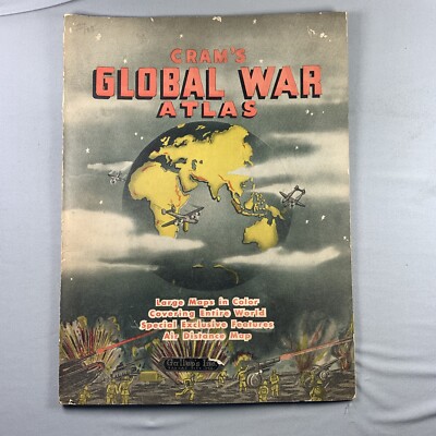 Vtg Cram's Global War Atlas 1939 Maps WWII | eBay