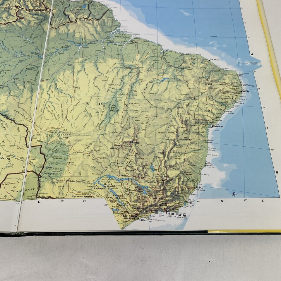 Reader's Digest Wide World Atlas Maps 1987 Vintage Coffee Table ...