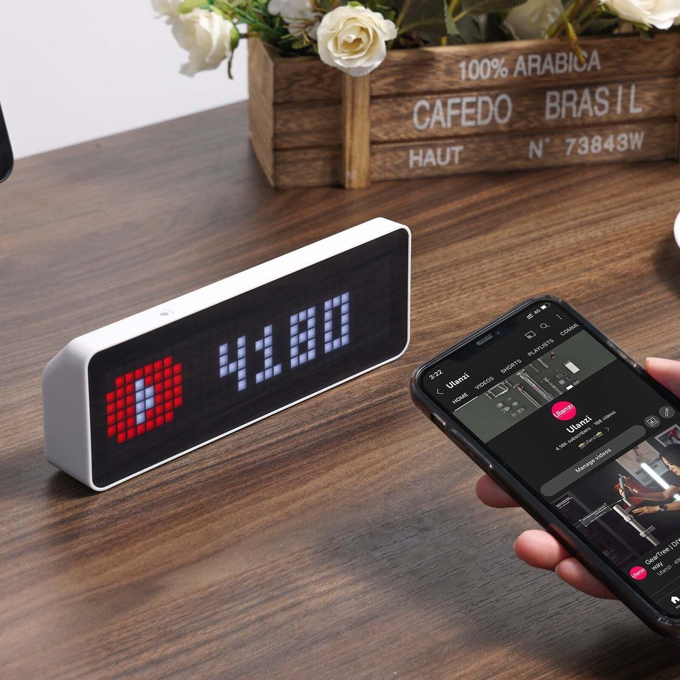 Ulanzi TC001 Smart Pixel Clock LED Full Color Weather Forecast Message ...