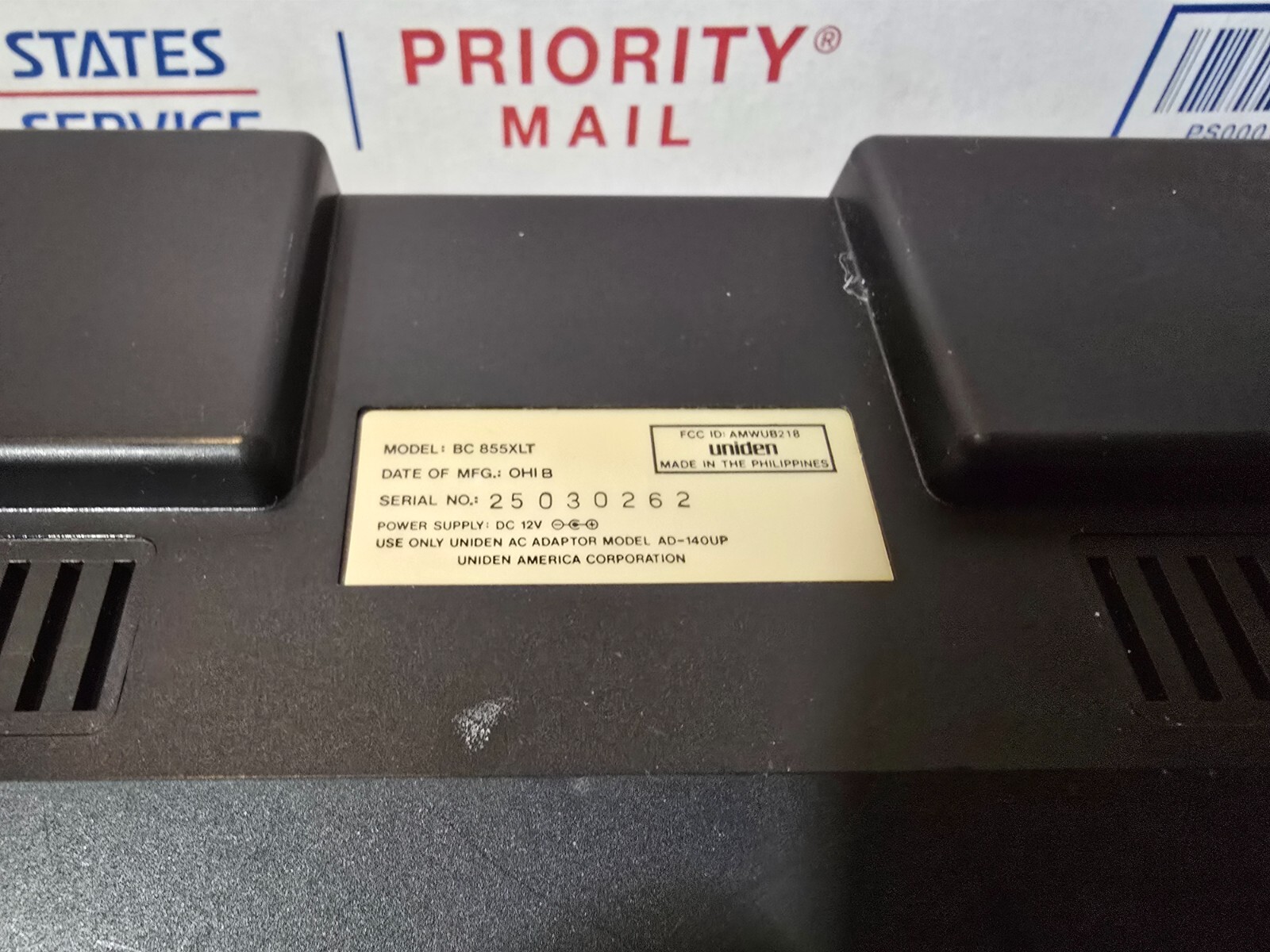 Vintage Uniden Bearcat BC 855 XLT 50 Channel Programmable Scanner Radio ...