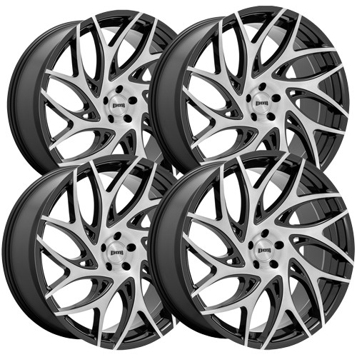 (Set of 4) Dub S260 G.O.A.T. 26x10 5x115 +15mm Black/Tint Wheels Rims ...