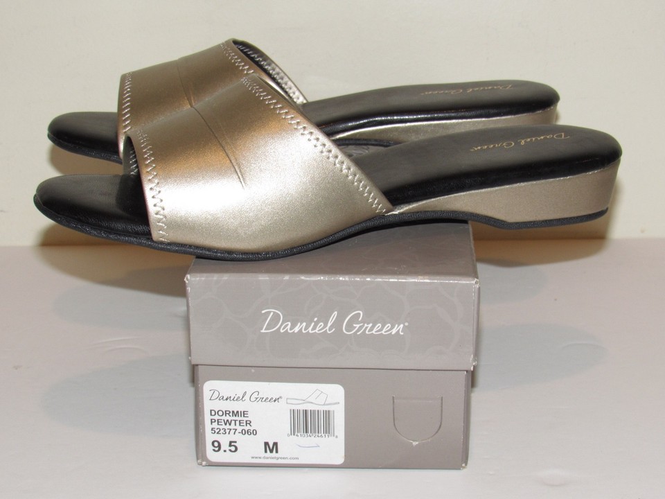Daniel Green Dormie Pewter Slippers Womens 9.5 NEW Slipper House Lounge Shoes | eBay